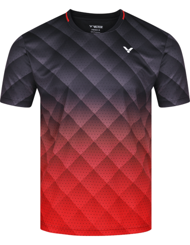 Tee-Shirt Victor T-13100 C Homme Noir/Rouge